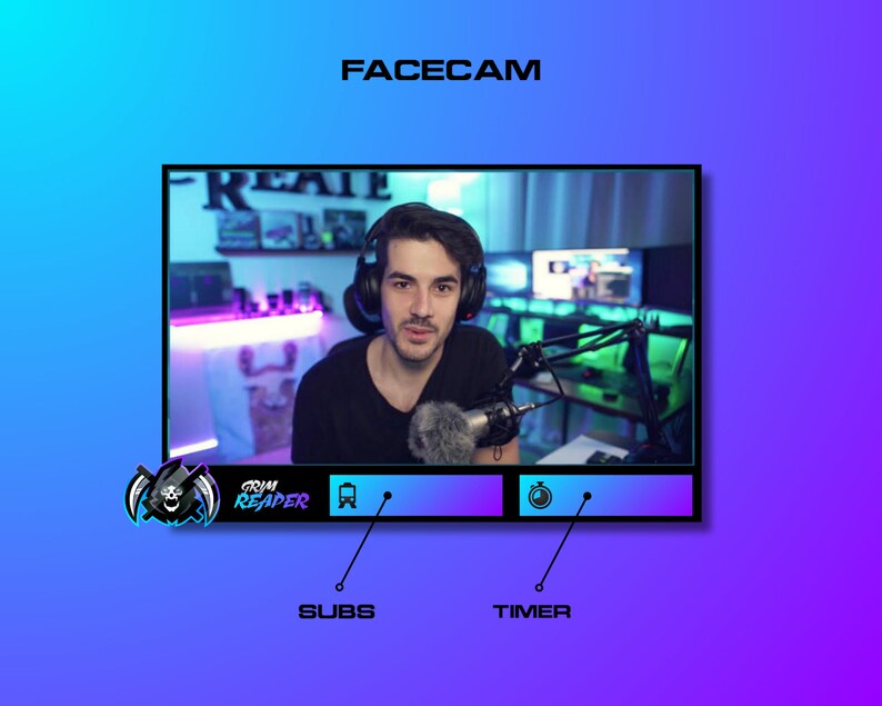 Animated Twitch Overlay Package | Grim Reaper | Streampack | Twitch ...