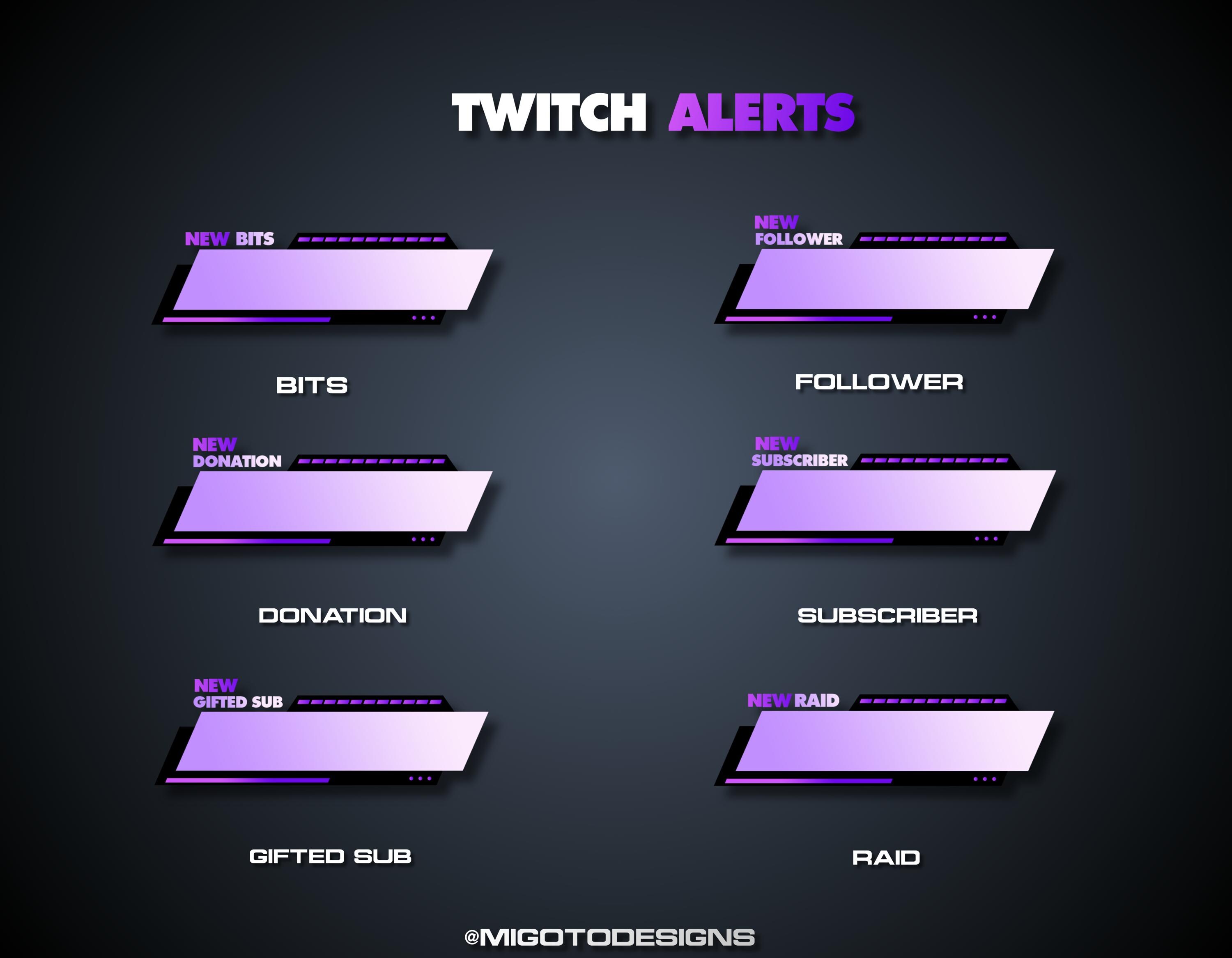 Purple NEON Premium Streampack | Purple Twitch Overlays Package ...