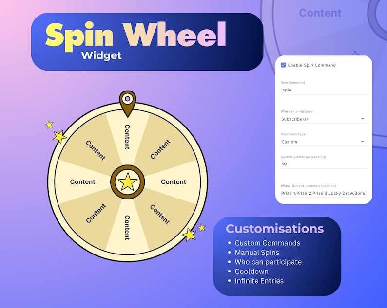 Spin Wheel Widget for Twitch Streaming | Roulette Widget Twitch ...