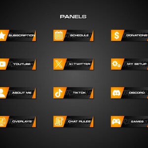Twitch Overlays | Animated Twitch Overlays, Orange Stream Overlays ...