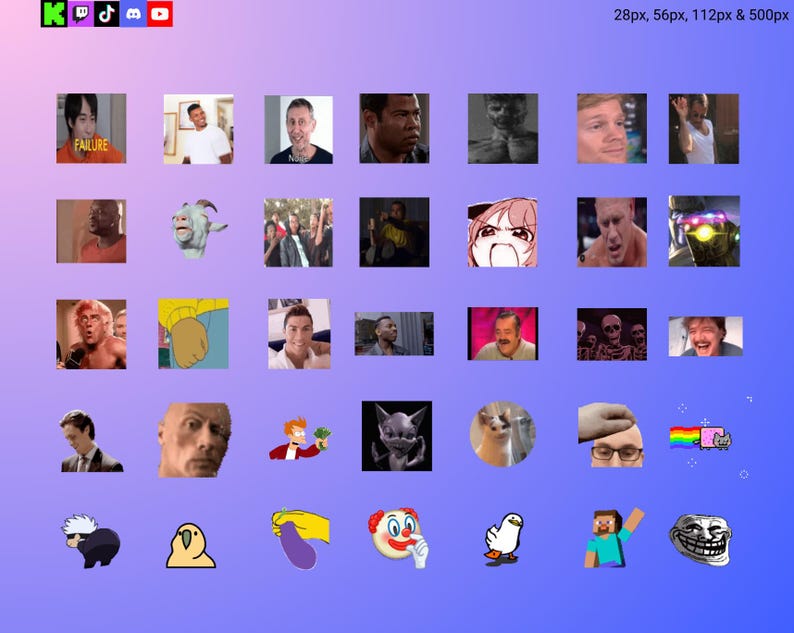 1000 Animated MEME Twitch Emotes Pack for Twitch, Youtube, Discord ...