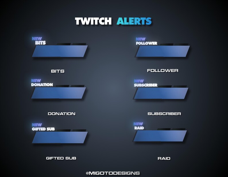 Blue Premium Twitch Overlays | Twitch Overlays | Streaming Overlays ...