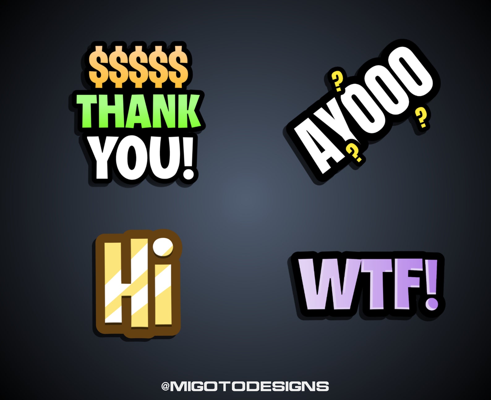 20 TEXT EMOTES for Streaming on Twitch, Kick Streaming & Discord ...