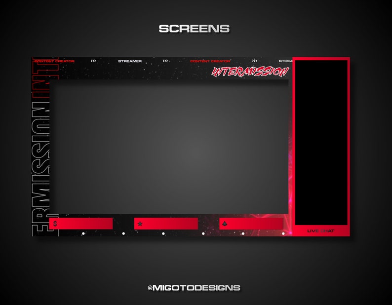 Red Galaxy Streampack | Twitch Overlays, Streaming Overlays, Twitch ...