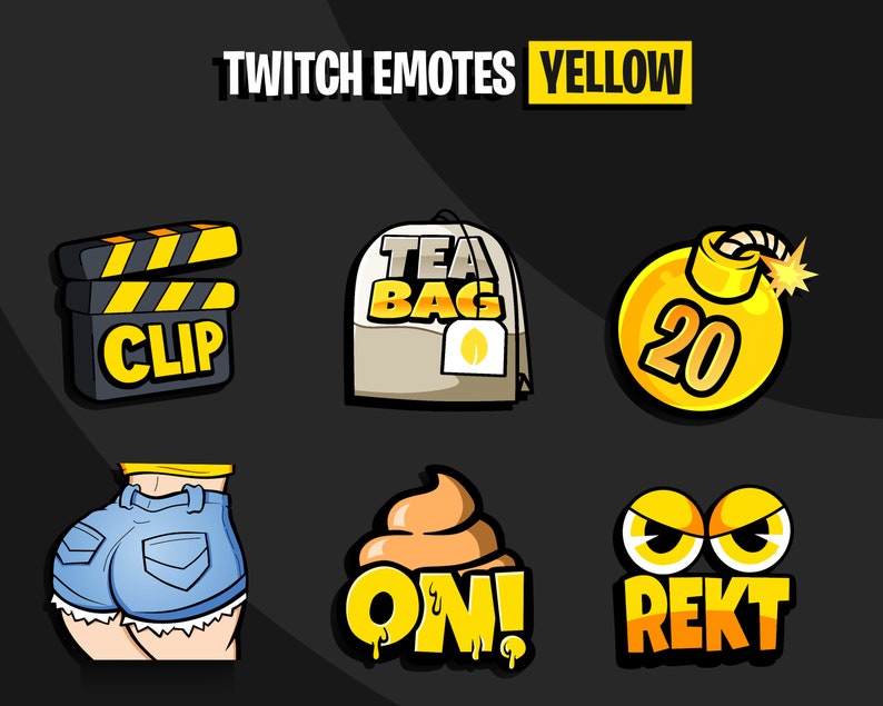 Twitch Emotes, Kick Emotes, Booty Emote, Rekt Emote, 20 Bomb Emote, Tea ...