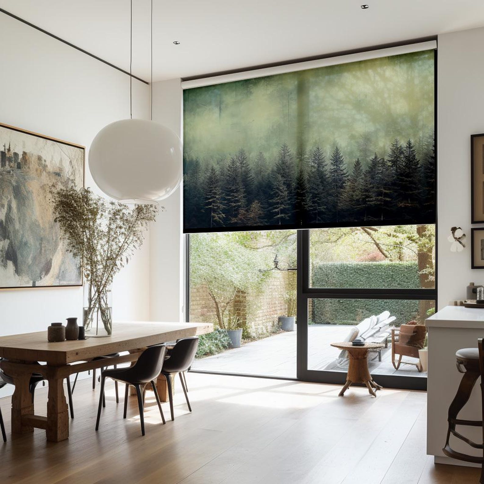 Enchanted Forest Roller Blind: Misty Landscape Window Shade - Etsy