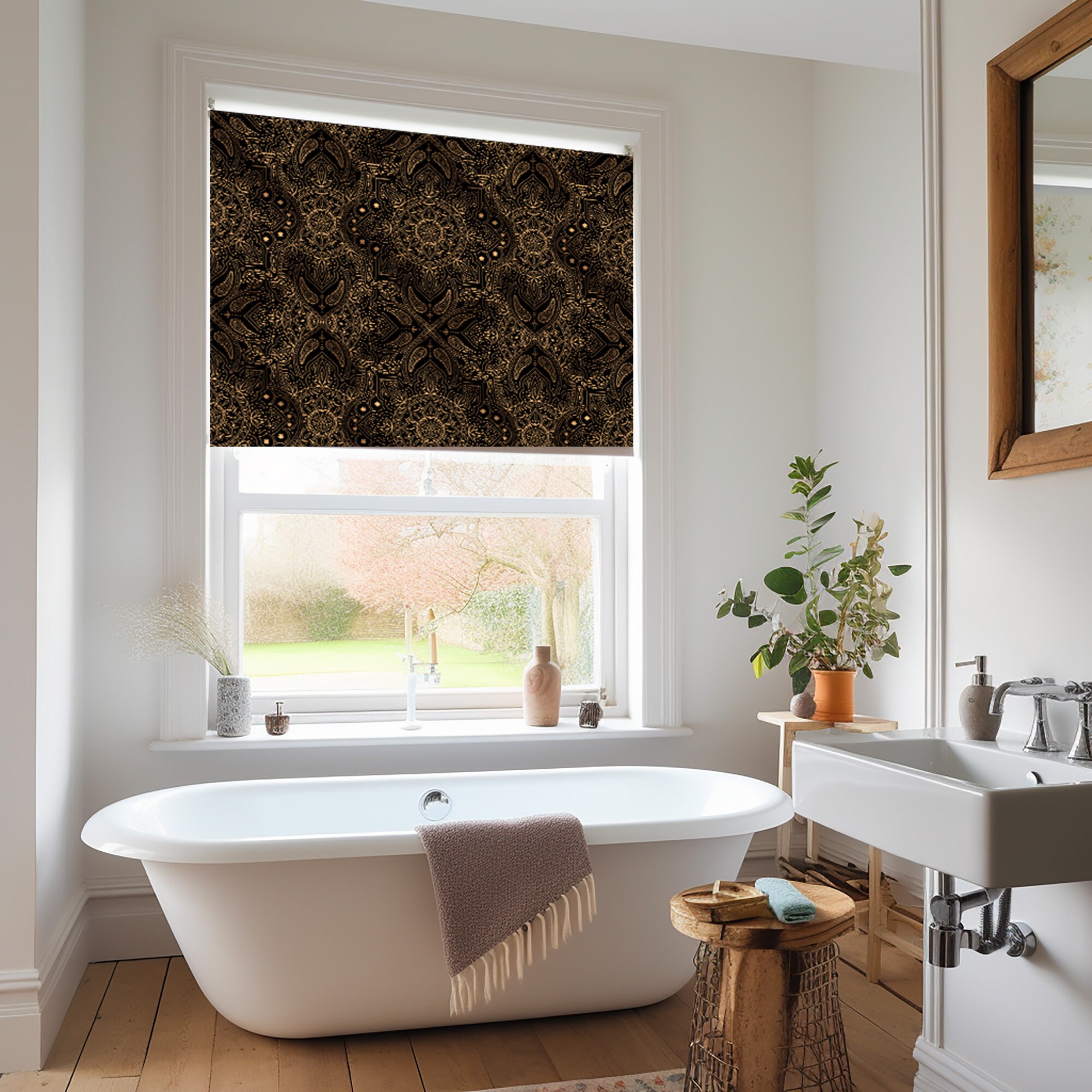 Luxury Roller Shades, Oriental Seamless Mandala Royal Pattern Printed ...