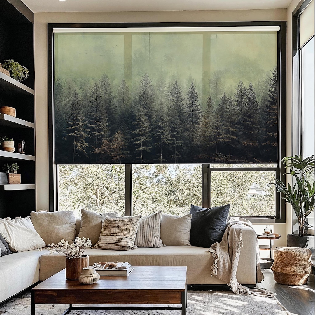 Enchanted Forest Roller Blind: Misty Landscape Window Shade - Etsy