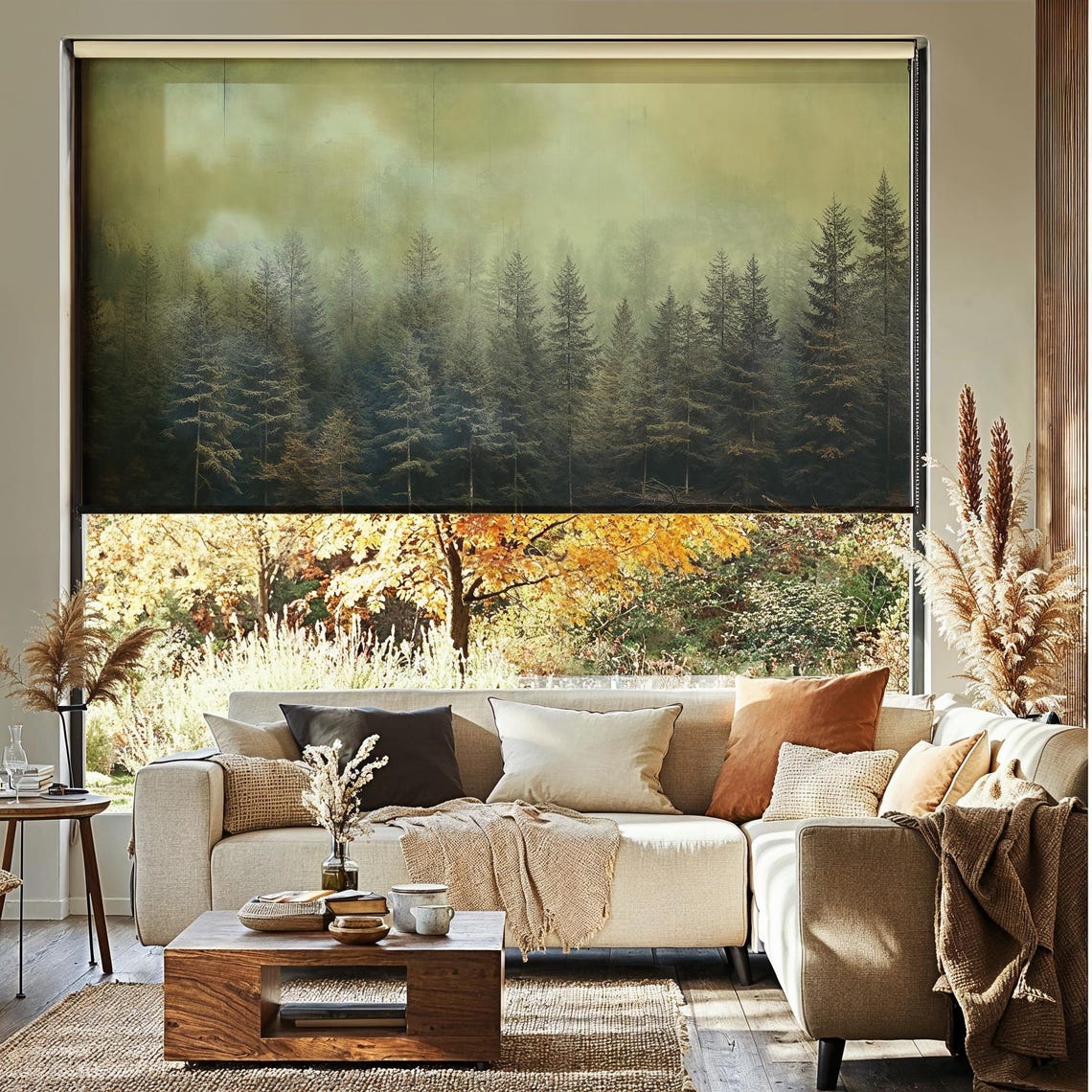 Enchanted Forest Roller Blind: Misty Landscape Window Shade - Etsy