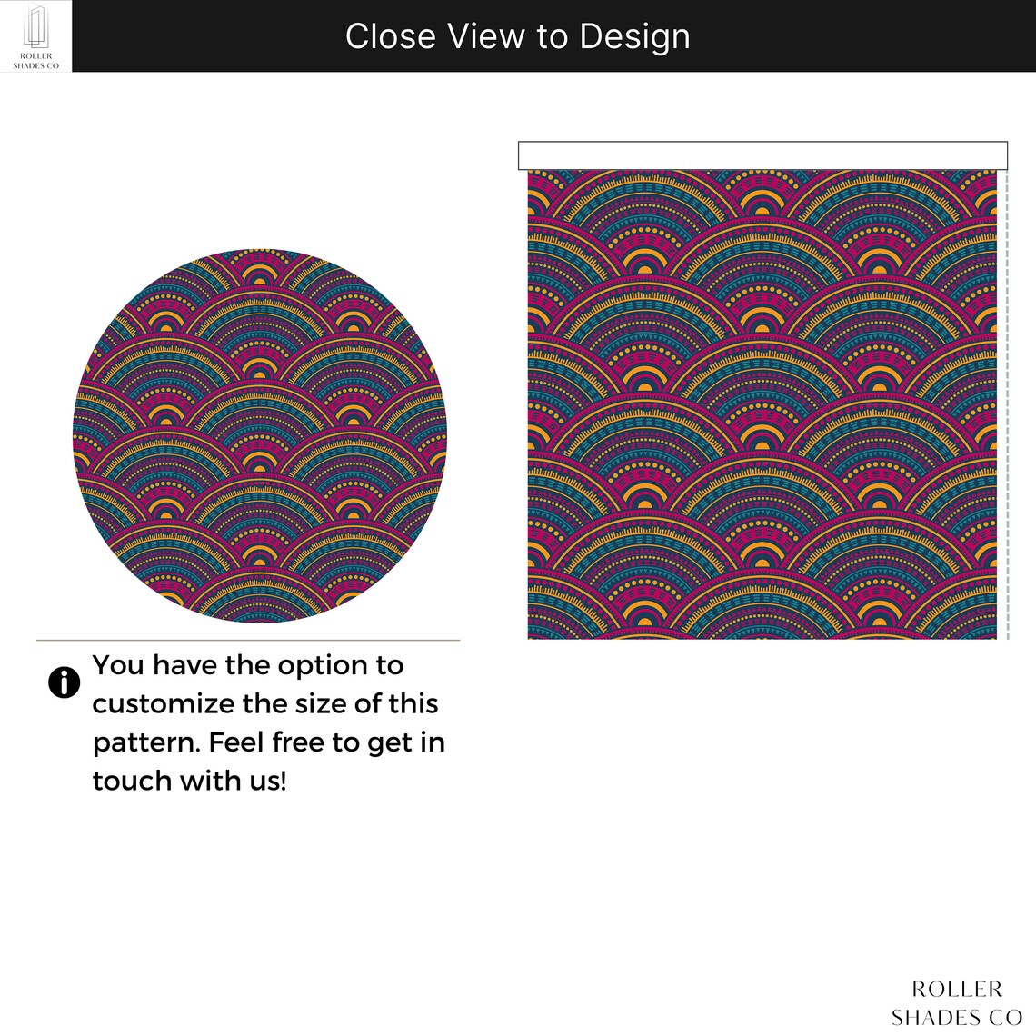 Seamless Geometric Pattern Roller Shades Ethnic Circle Shapes - Etsy