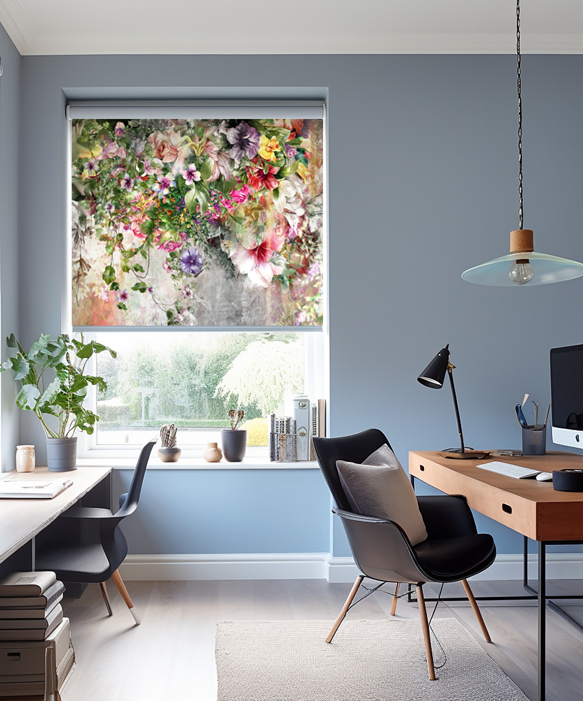 Floral Roller Shade: Colorful Botanical Window Blinds - Etsy