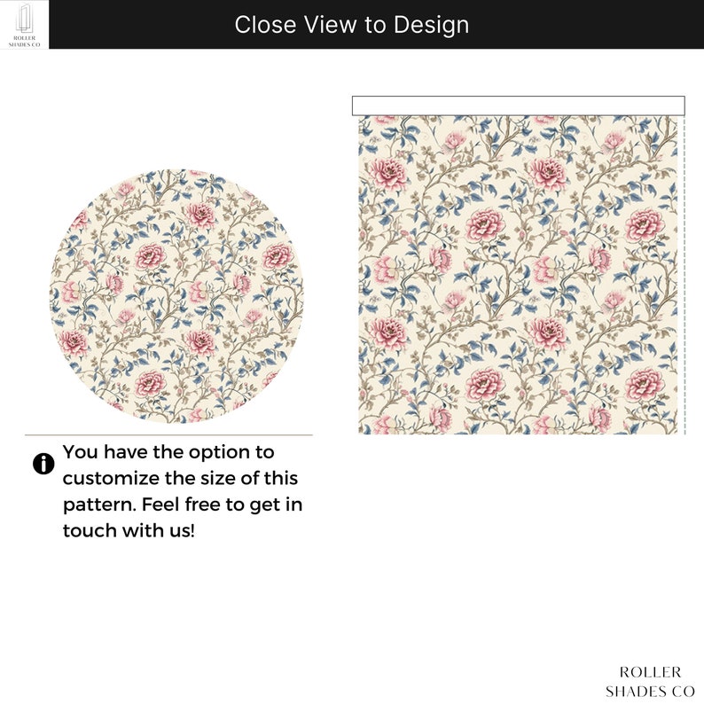 Pink Roses Roller Shade: Botanical Beige Window Blinds - Etsy