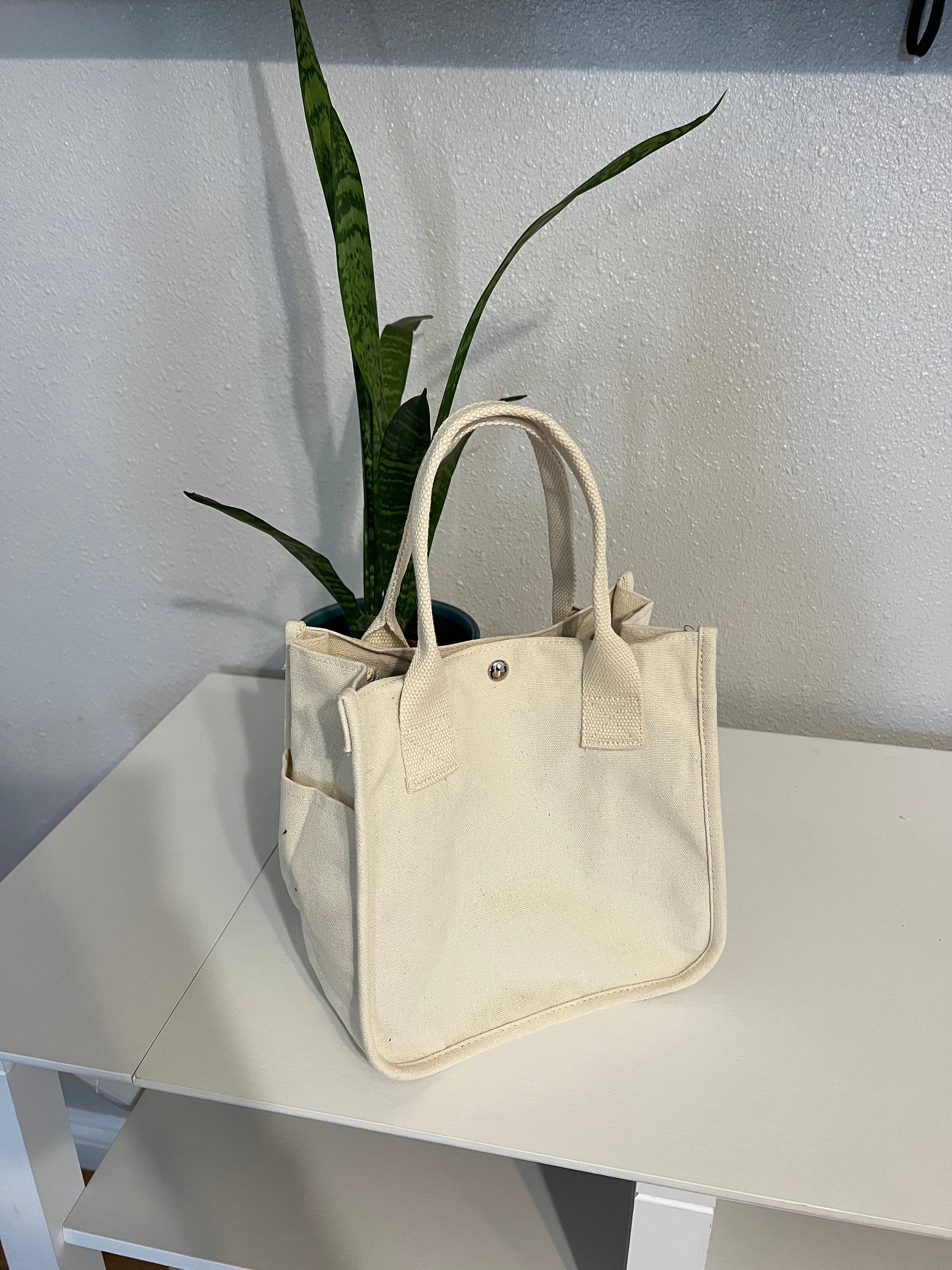 Personalized Small Canvas Tote Bag - Etsy