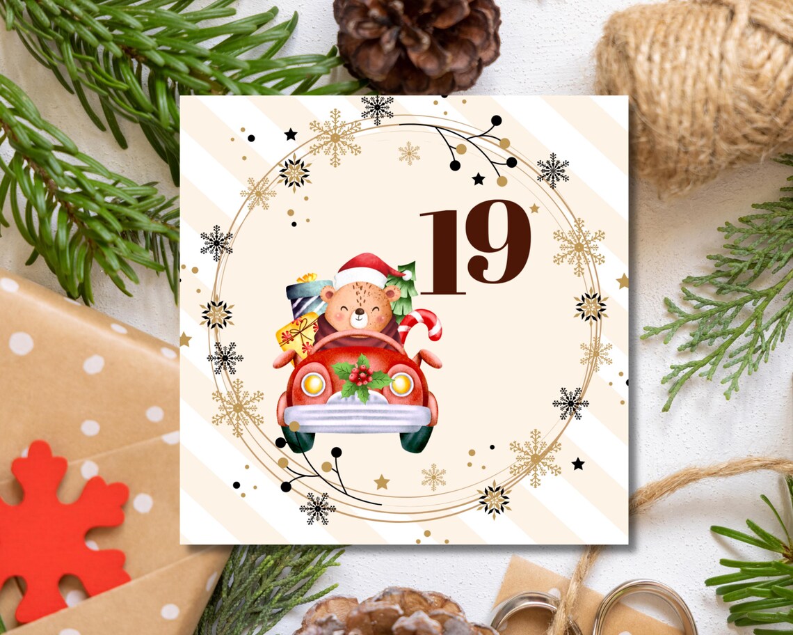 Advent Calendar, Christmas Numbers, Christmas Countdown, Advent ...