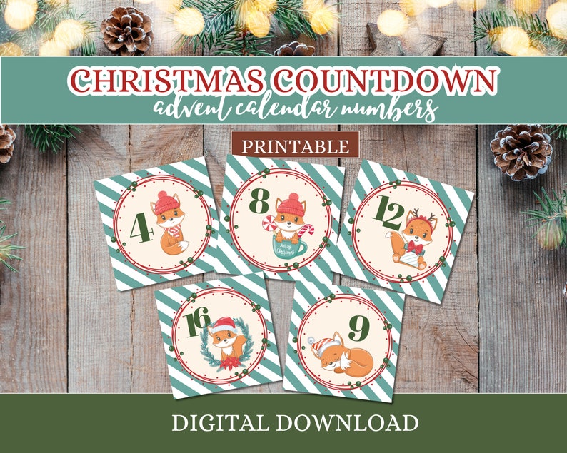 Advent Calendar, Christmas Numbers, Christmas Countdown, Advent ...