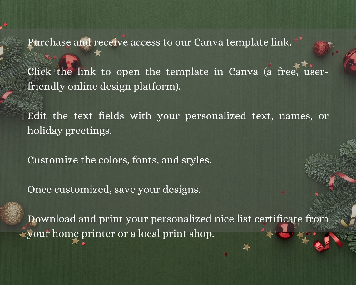 Editable Nice List Certificate, Printable Nice List Certificate, Santa ...