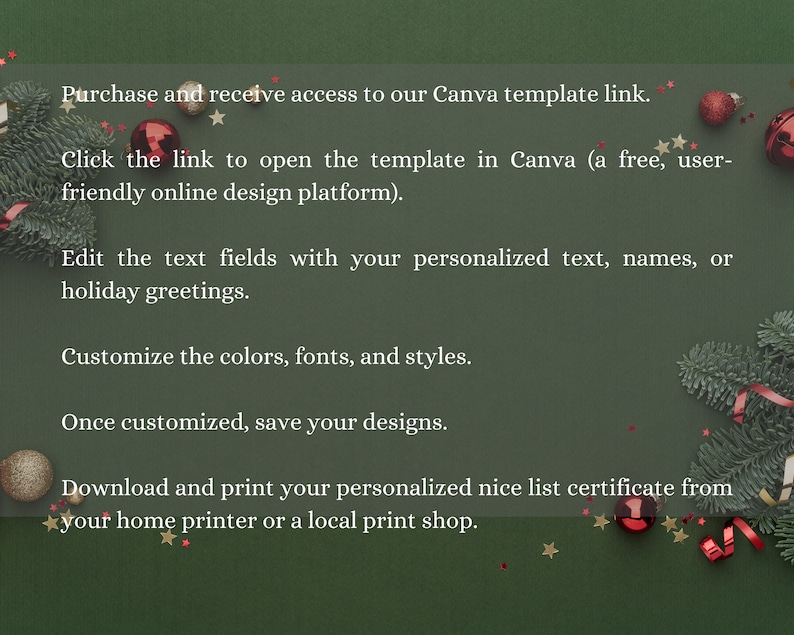 Editable Nice List Certificate, Printable Nice List Certificate, Santa ...