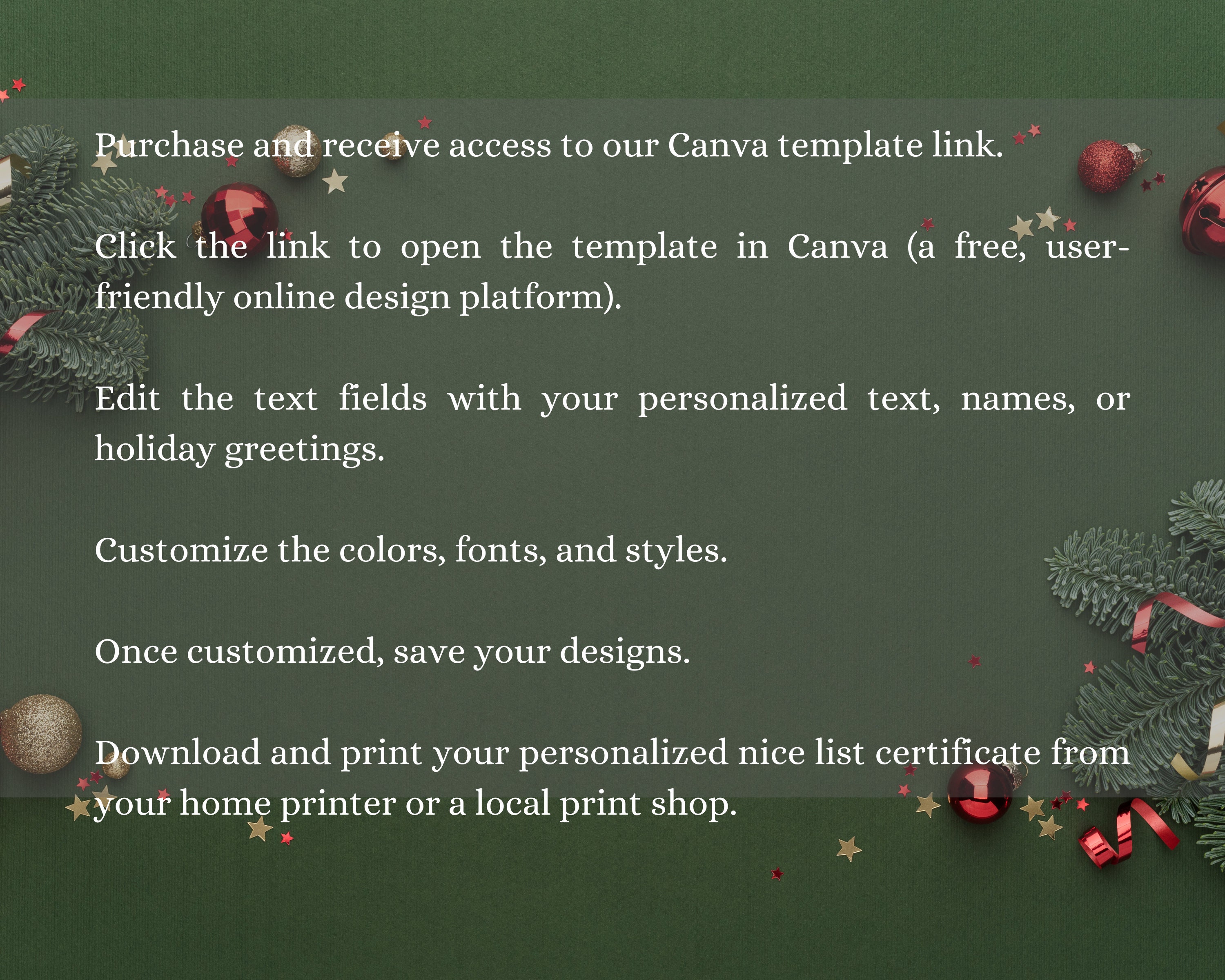 Editable Nice List Certificate, Printable Nice List Certificate, Santa ...