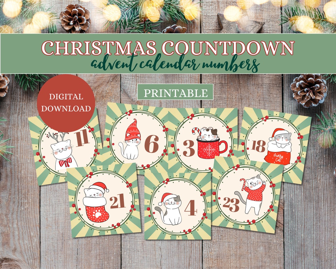 Advent Calendar, Christmas Numbers, Christmas Countdown, Advent ...