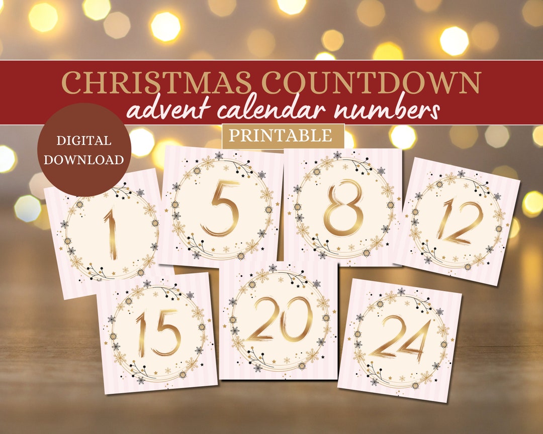 Advent Calendar, Christmas Numbers, Christmas Countdown, Advent ...
