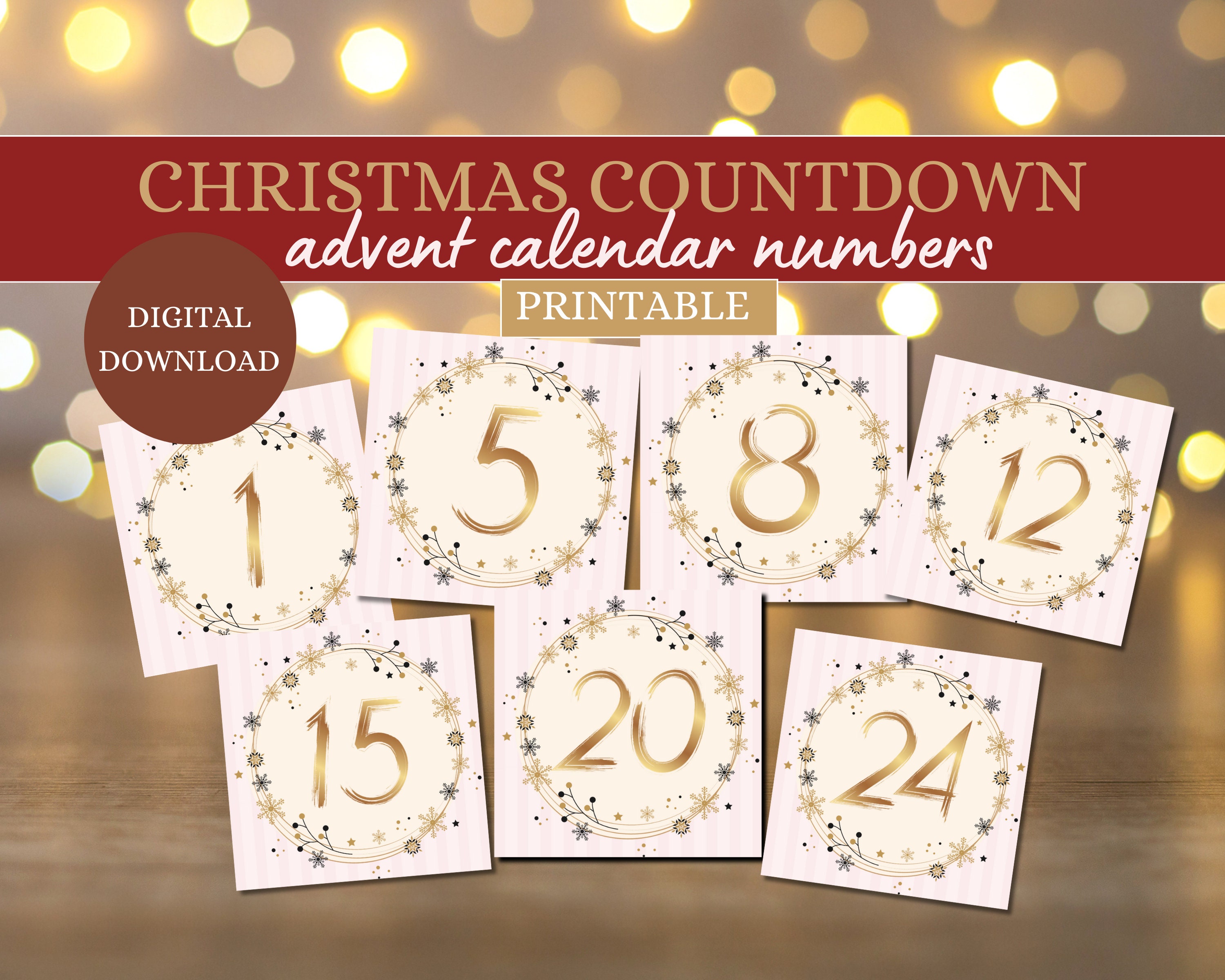 Advent Calendar, Christmas Numbers, Christmas Countdown, Advent ...