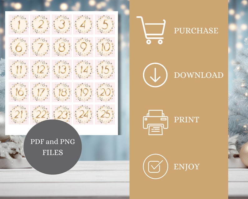 Advent Calendar, Christmas Numbers, Christmas Countdown, Advent ...