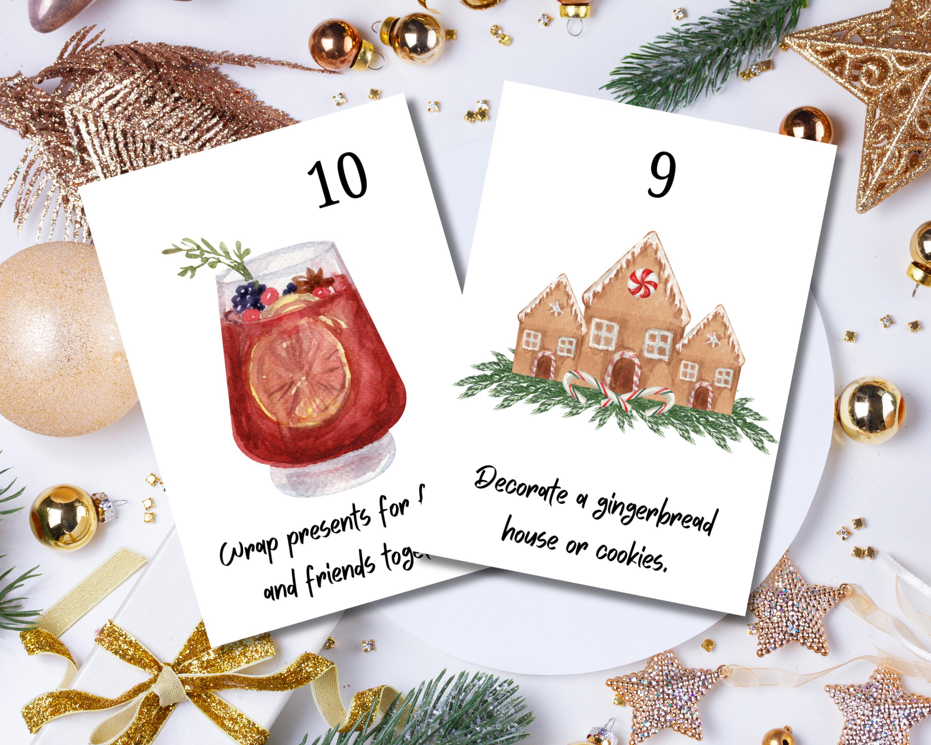 24 Printable Advent Activity Cards for Kids, Christmas Bucket List ...