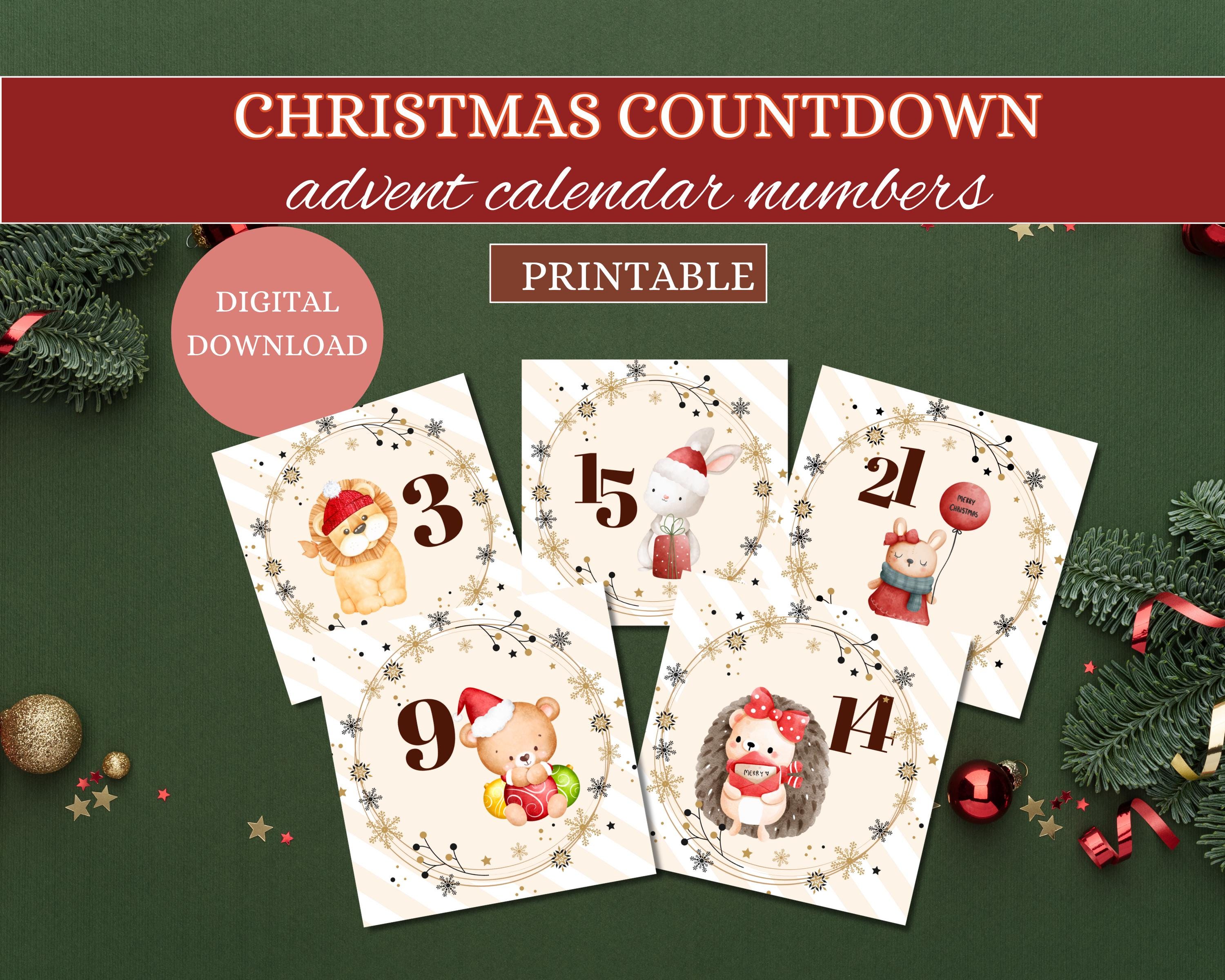 Advent Calendar, Christmas Numbers, Christmas Countdown, Advent ...