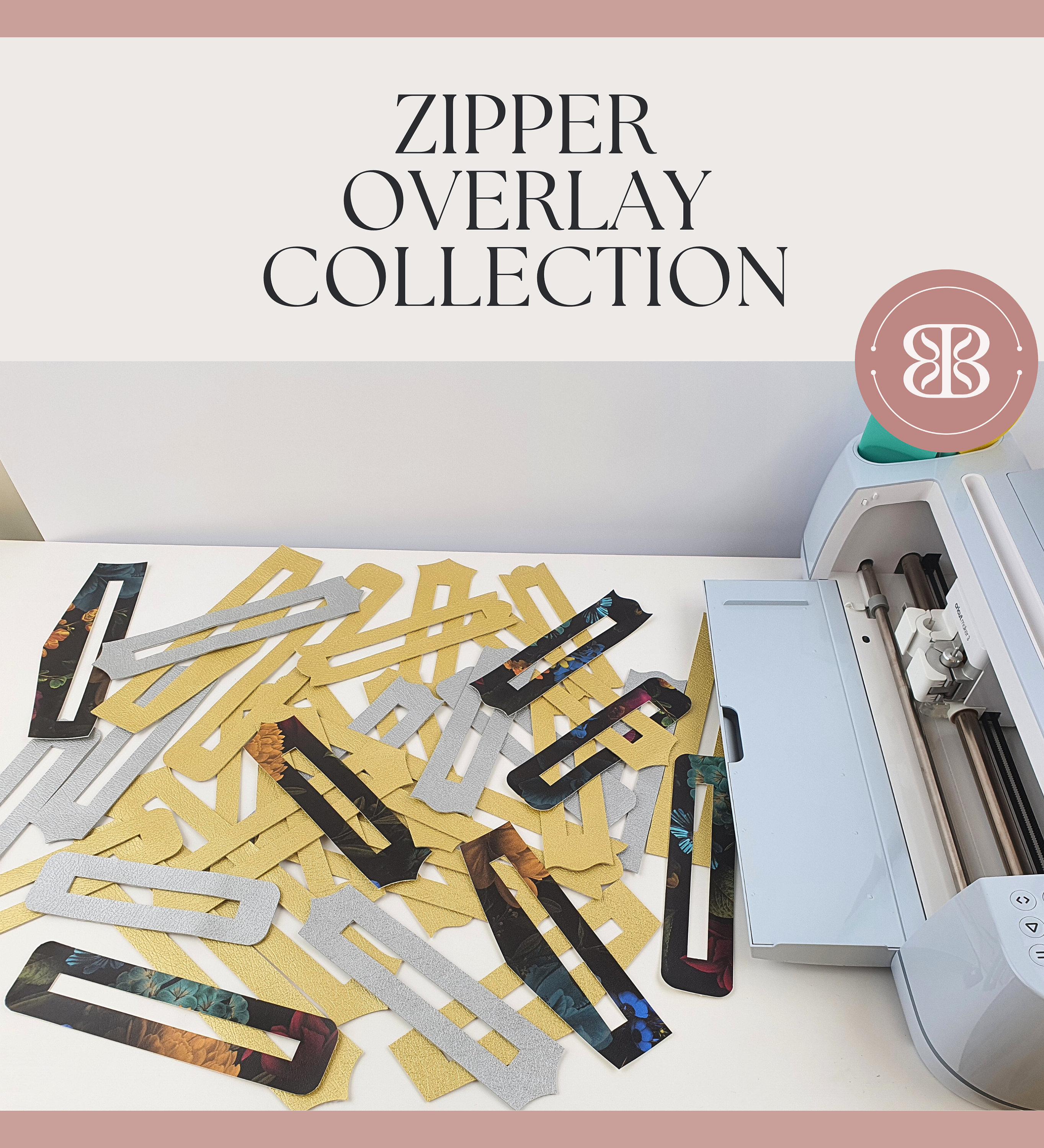 Zipper Overlay SVG Templates: 6 Designs, 60 Shapes (PDF Pattern) - Etsy
