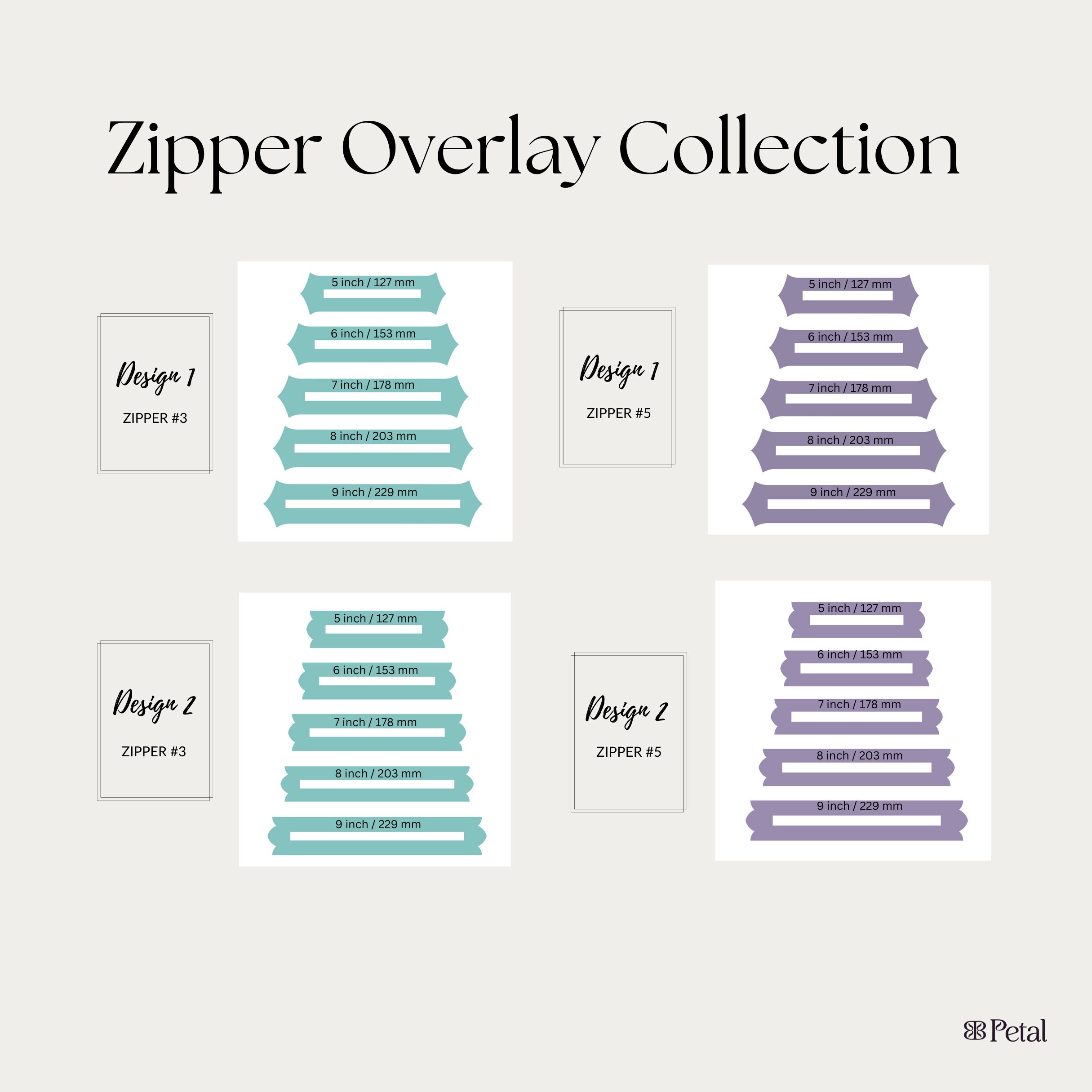 Zipper Overlay Template Zipper Overlay PDF Template Zipper - Etsy Australia