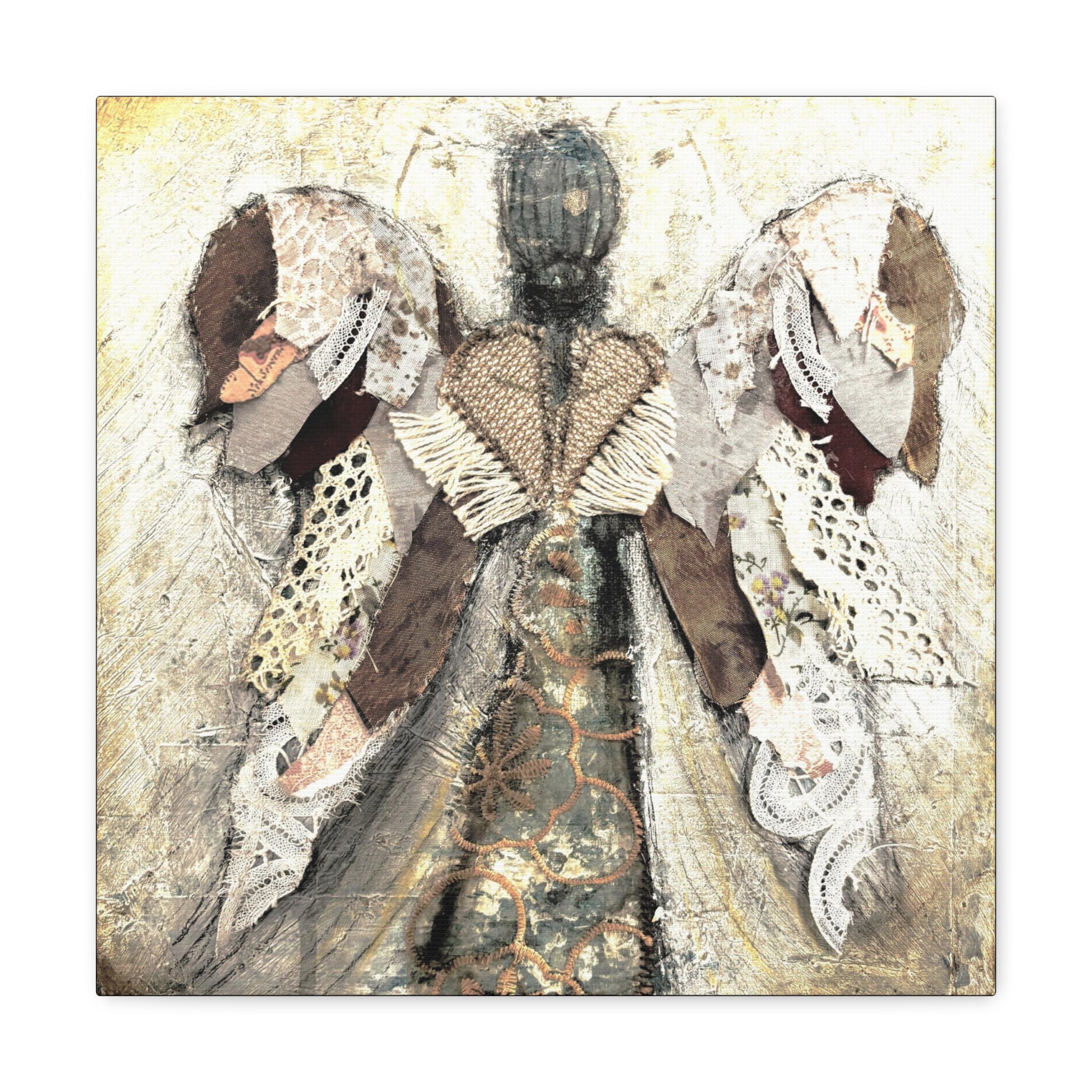 Angel of Courage Canvas, Wall Art Print, Inspirational Art, Spiritual ...