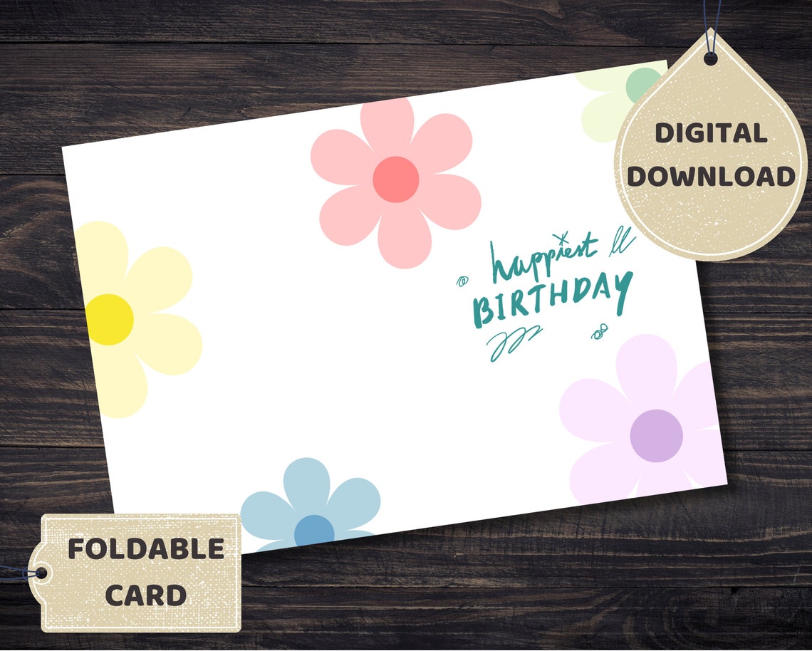 Printable Birthday Card Birthday Card Printable Cute Birthday Card ...