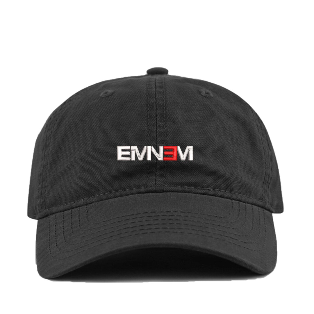 EMINEM Black Dad Hat W/ White & Red eminem Logo NWOT Marshall Mathers ...