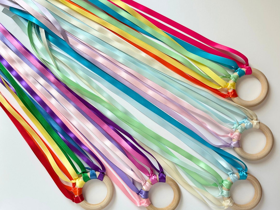 Hand Kite | Waldorf Wooden Ribbon Toy | Montessori | Pretend Play ...