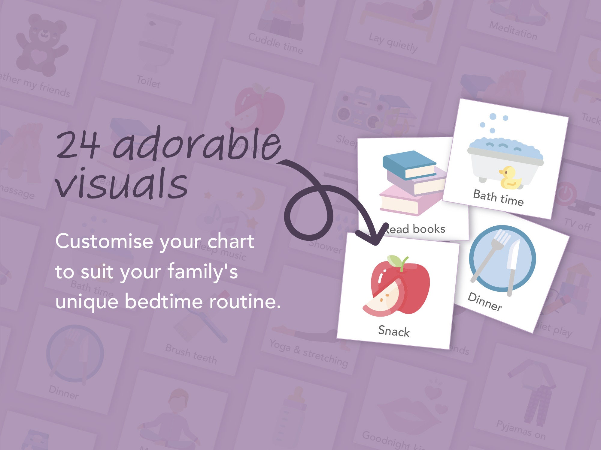 Bedtime Routine Visual Chart/ Sleep Help/sleep Aid/sleep - Etsy