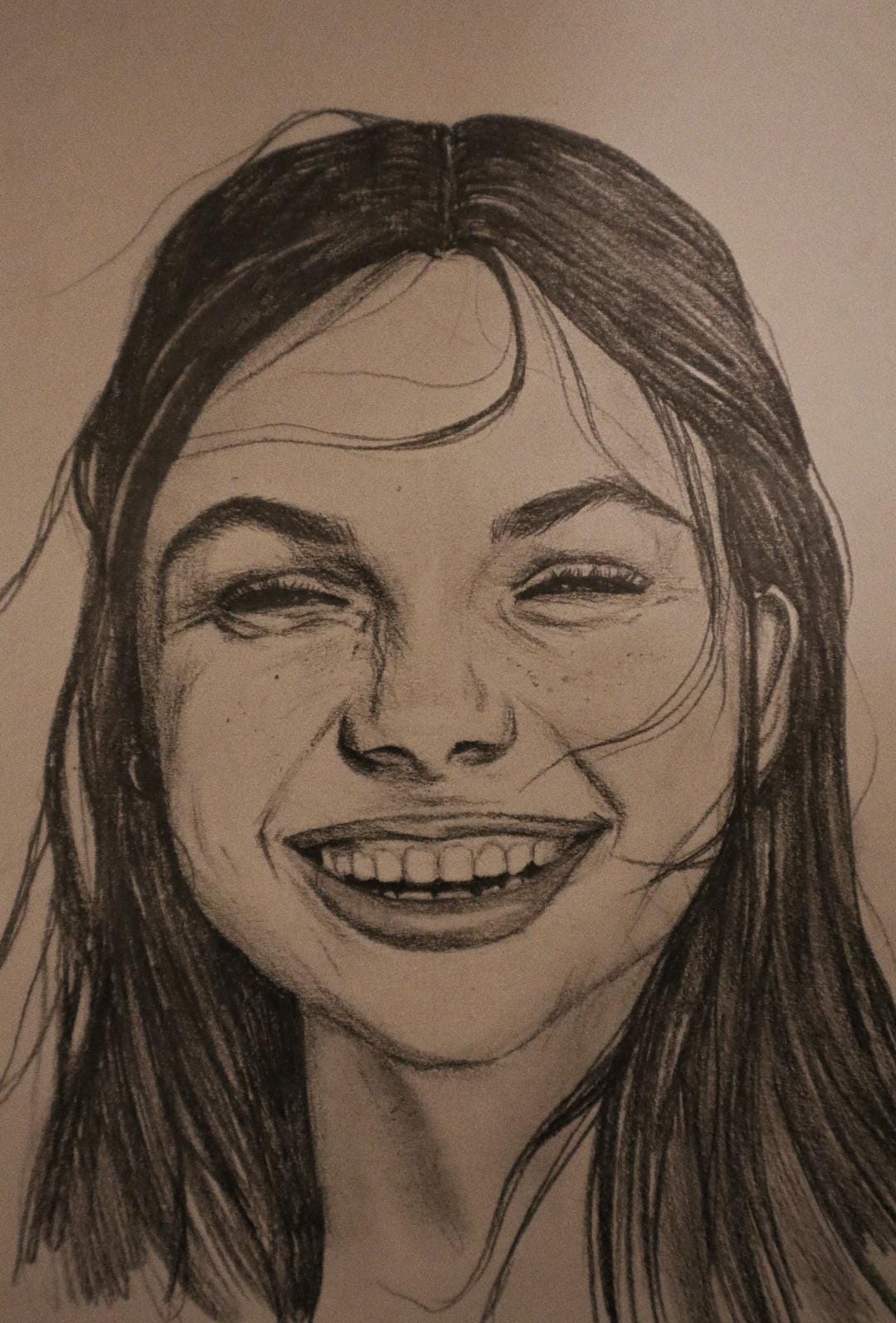 Hand Drawn Portrait Sketch (digital Copy) - Etsy