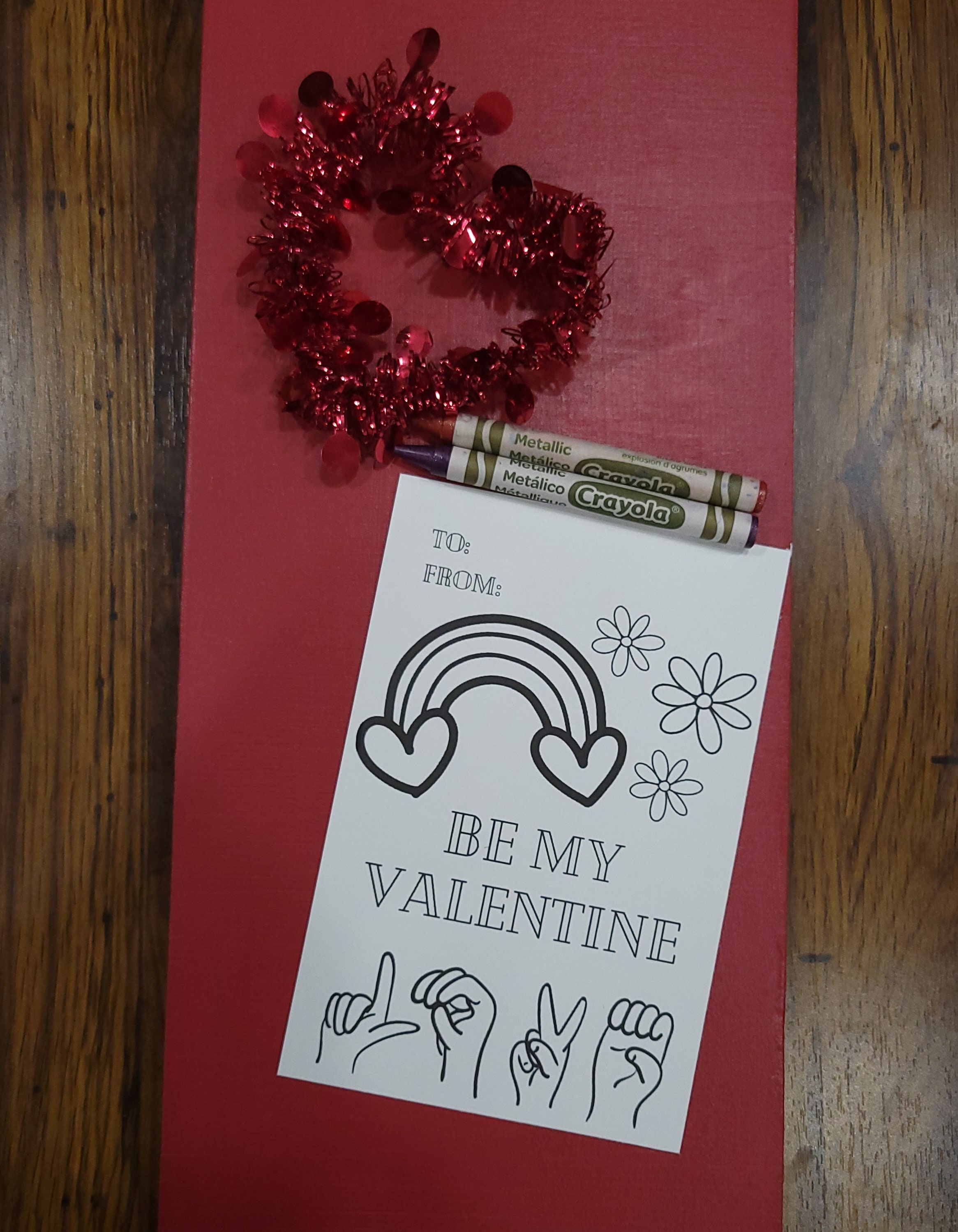 Sign Language Printable Color Sheet Preschool Valentine School Class ...