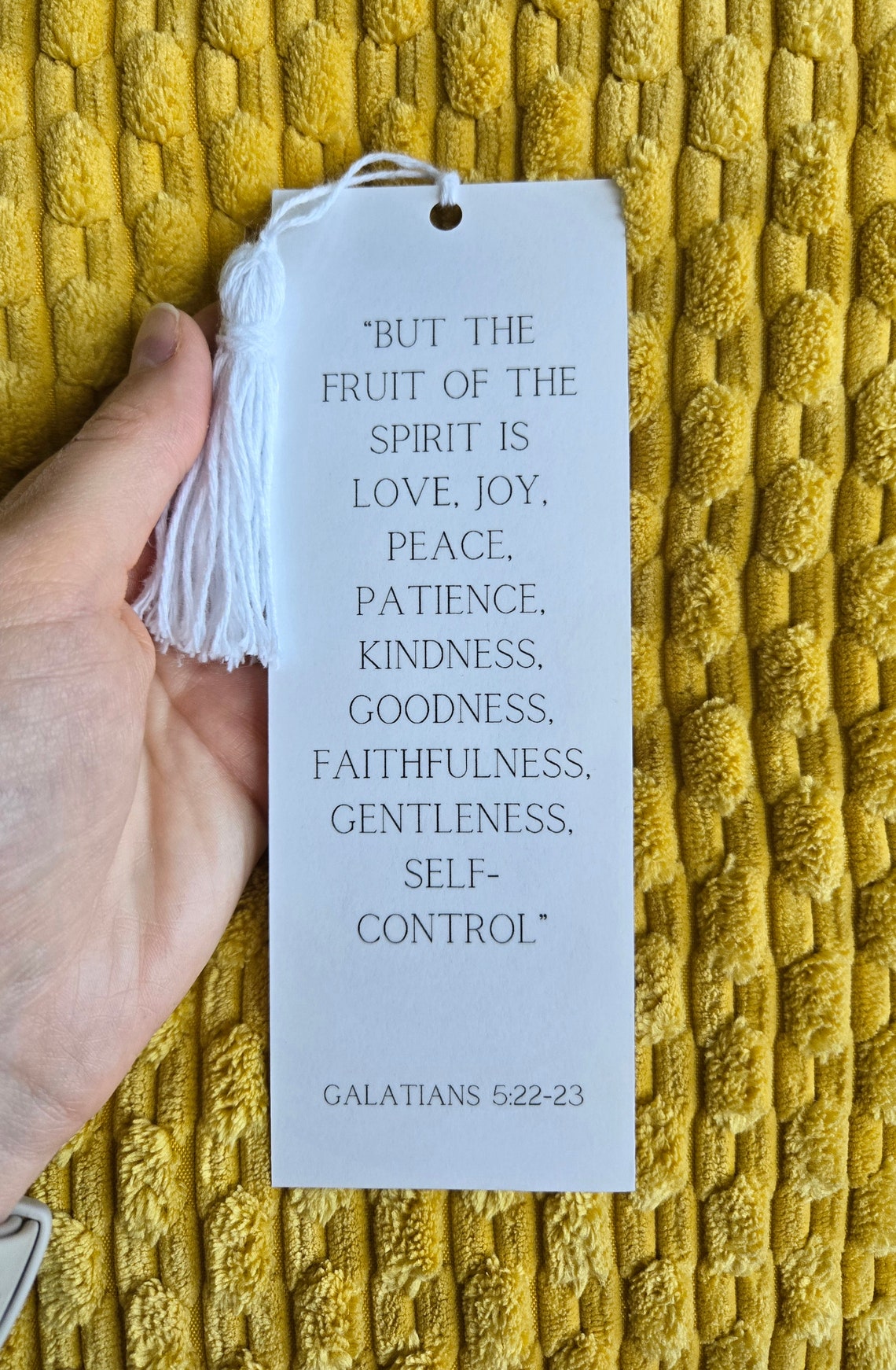 Fruit of the Spirit Bookmark With Tassel | Laminated Cardstock Bible ...