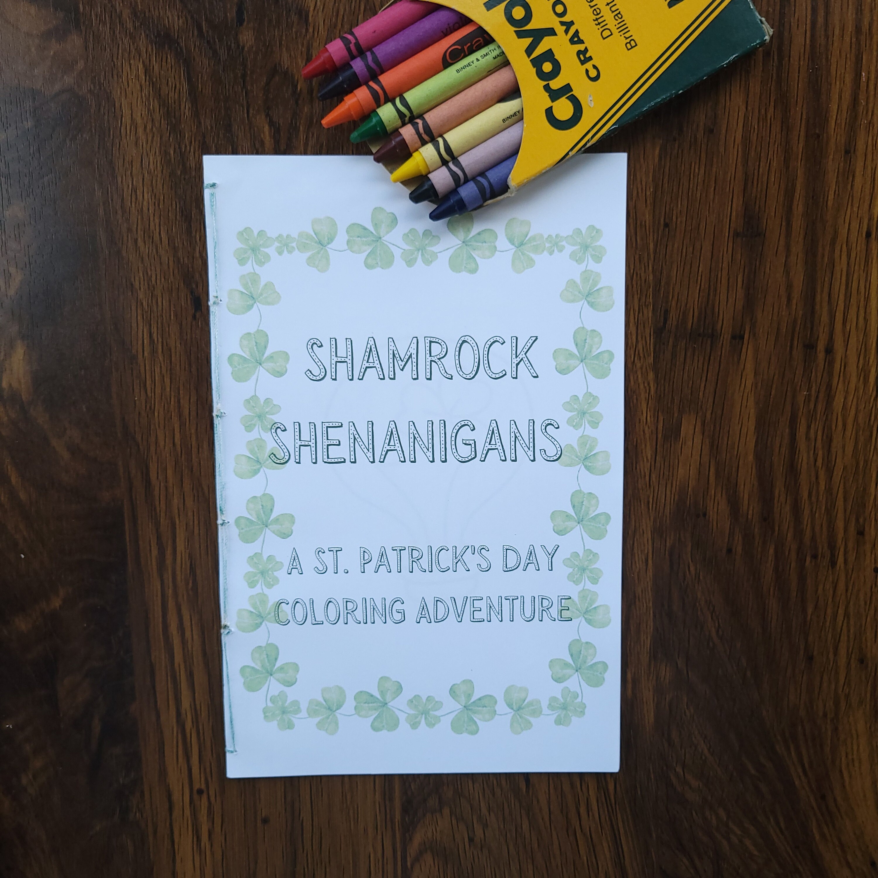 Shamrock Activity Booklet | St Patrick's Day Favor | Childrens Coloring ...
