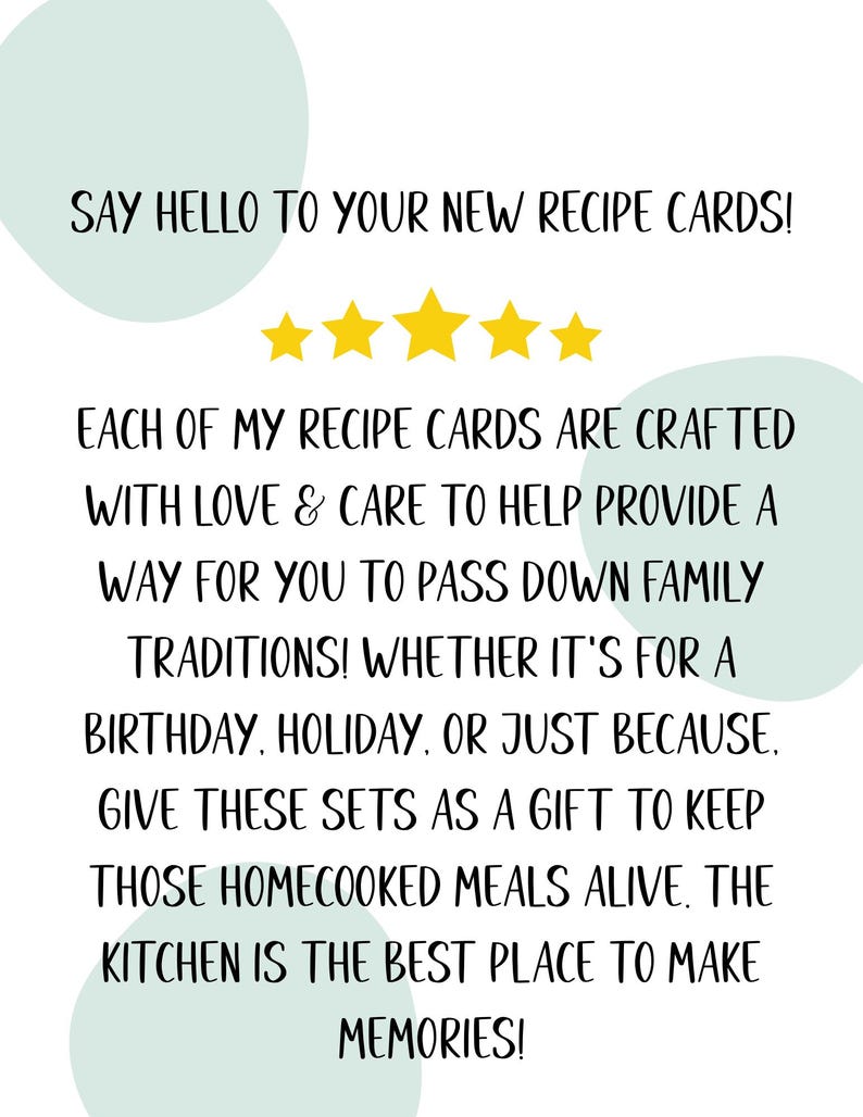 Floral Recipe Cards | Wildflower Bridal Shower | Grandmas Kitchen ...