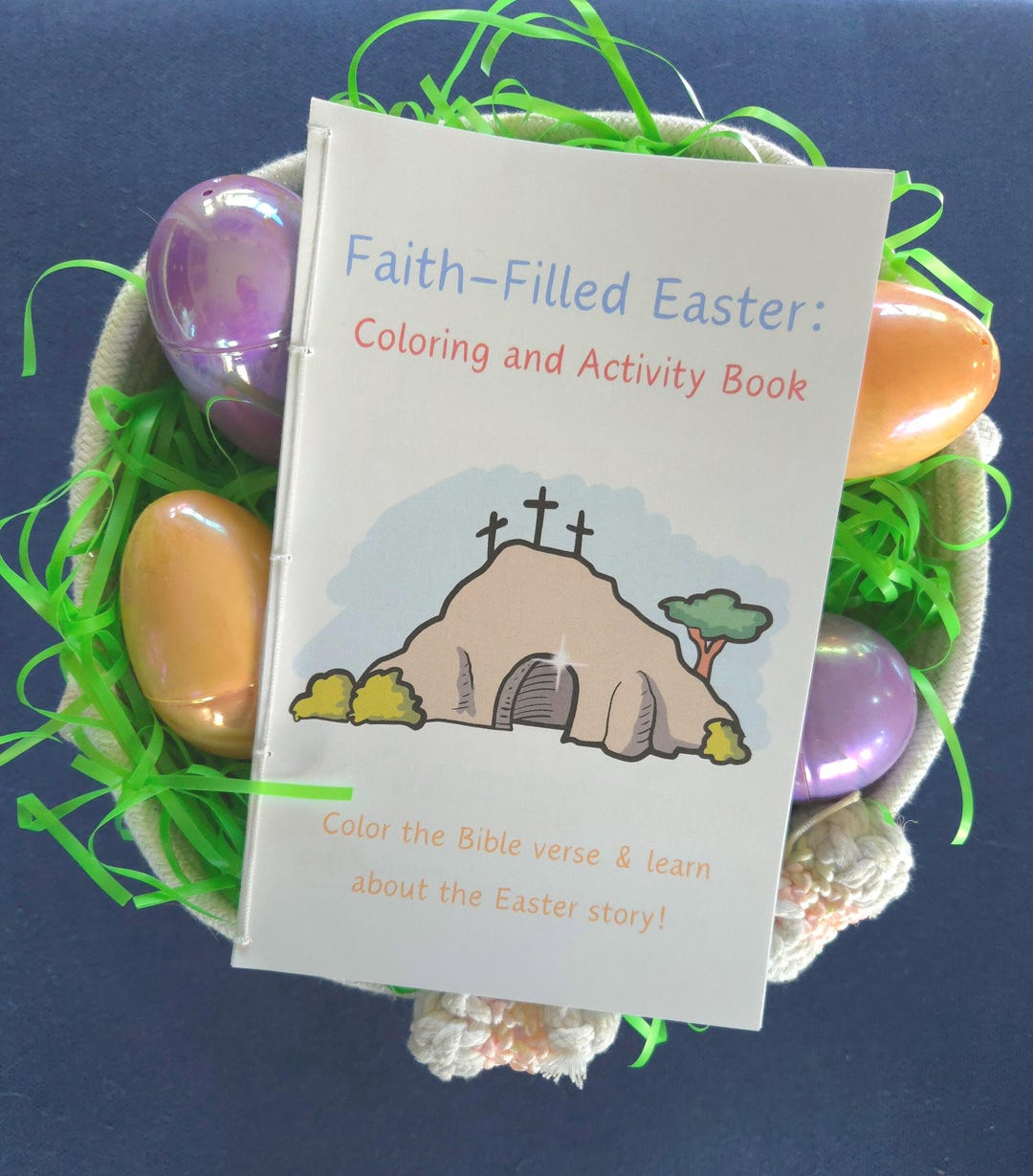 Religious Easter Color Book | Kids' Bible Verse Activity | Children's ...