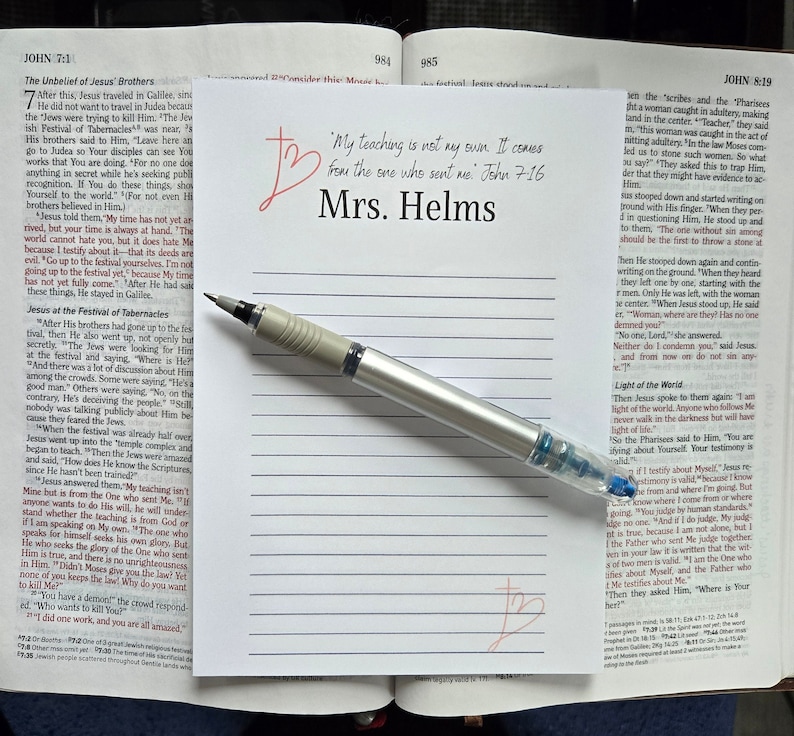 Teacher Notepads | Back to School Gift | Christian Teacher Gift Ideas ...