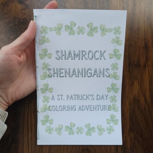 Shamrock Activity Booklet | St Patrick's Day Favor | Childrens Coloring ...