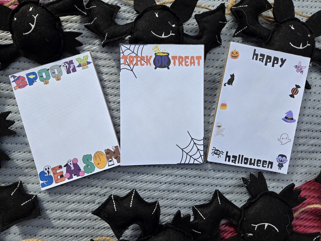 Halloween Mini Notepads - Festive Basket Fillers for a Spooktacular ...