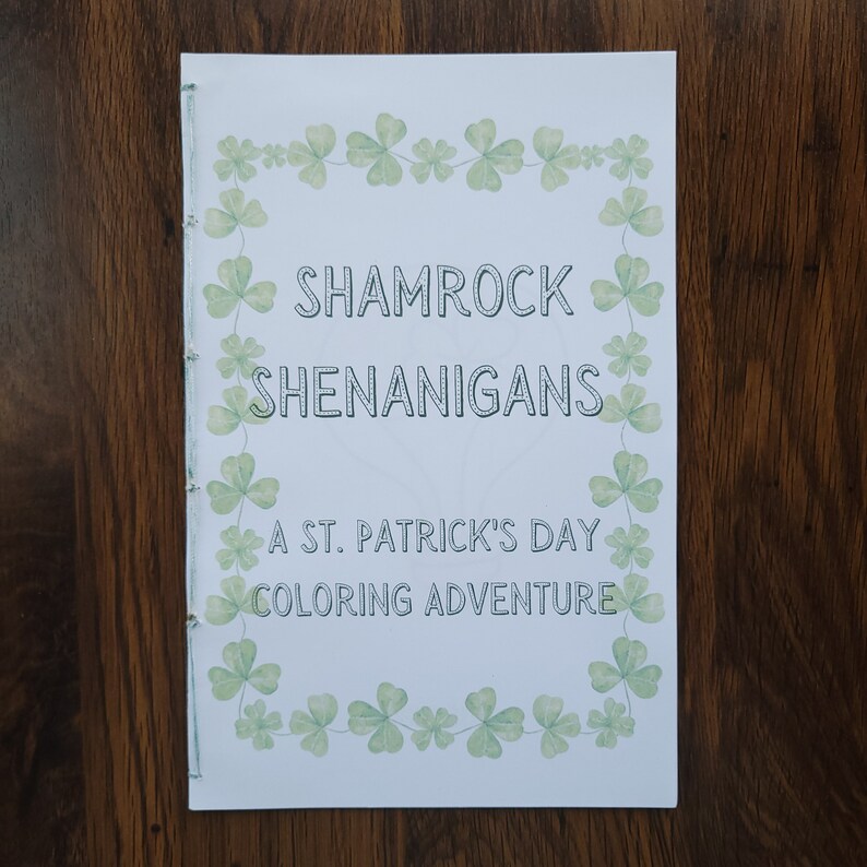 Shamrock Activity Booklet | St Patrick's Day Favor | Childrens Coloring ...