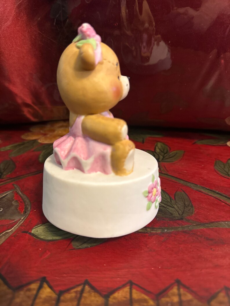 Vintage Ballerina Teddy Bear Music Box - Etsy