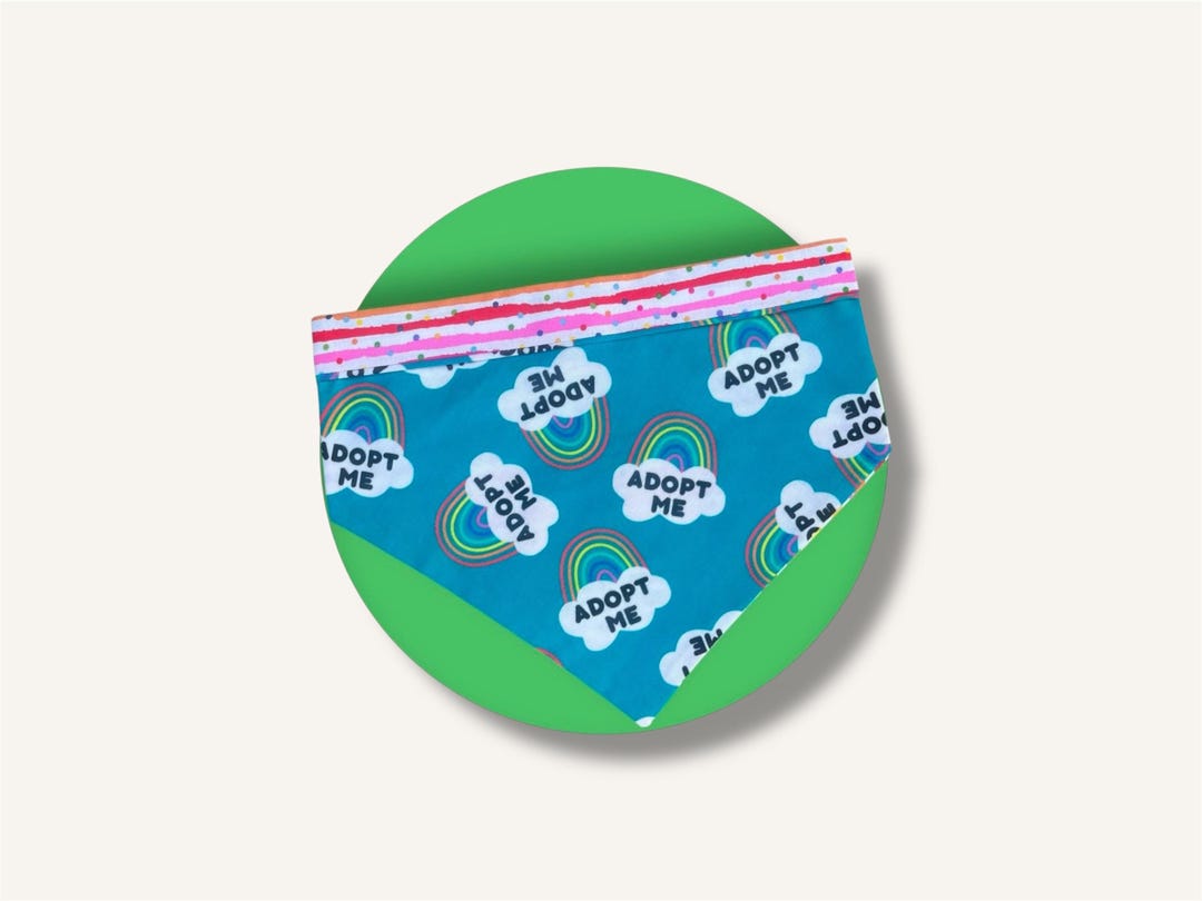 ADOPT ME Dog and Cat Bandana With Snaps | Rescue Bandana for Dog and ...