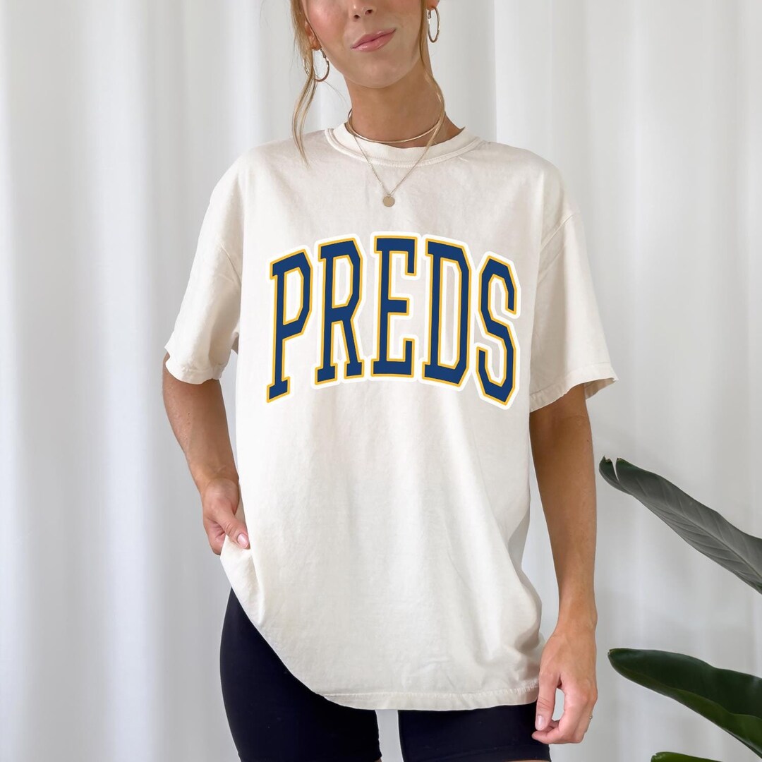 COMFORT COLORS Nashville Predators Preds Shirt White, Vintage-style 90s ...