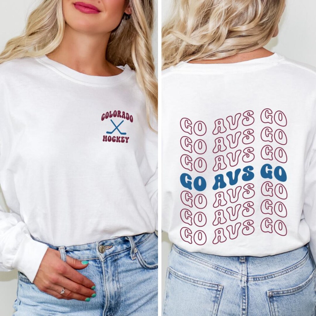 COMFORT COLORS Colorado Avalanche Long Sleeve Shirt, Long Sleeved ...