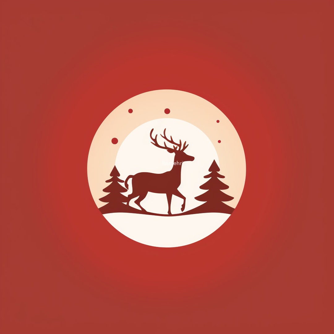 Reindeer SVG, Reindeer SVG, Reindeer Logo Design, Christmas PNG, Cute ...